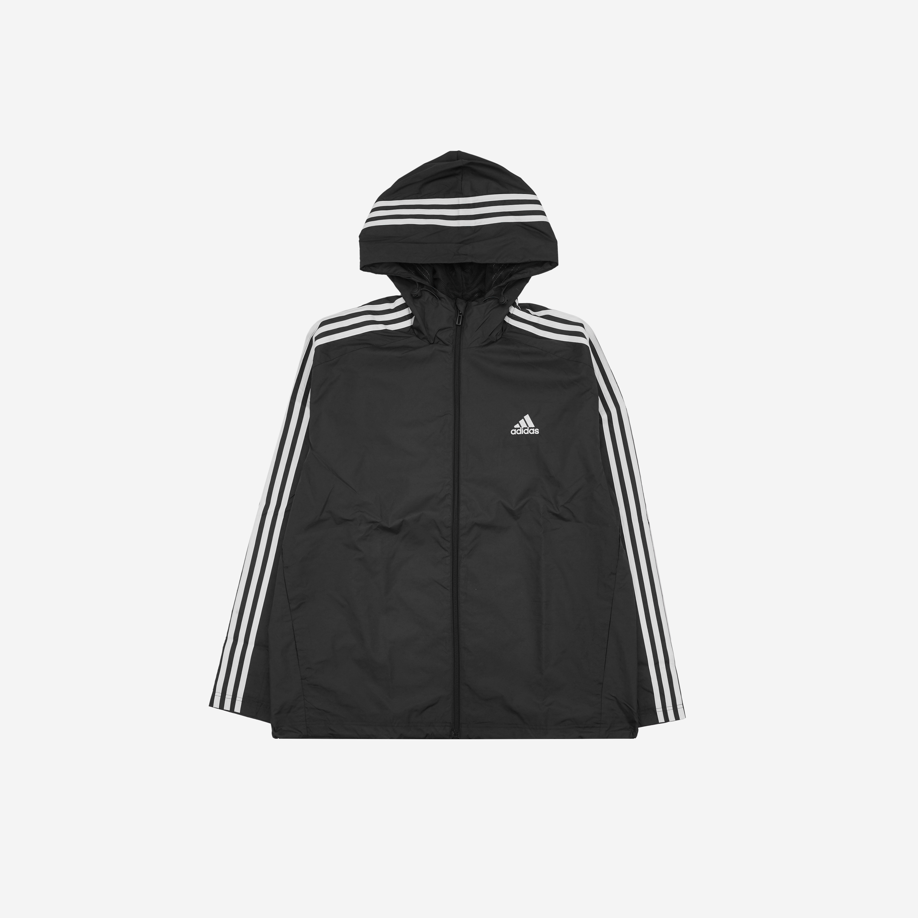 아디다스 에센셜 3S 우븐 윈드브레이커 자켓 블랙 - KR 사이즈 | KREAM