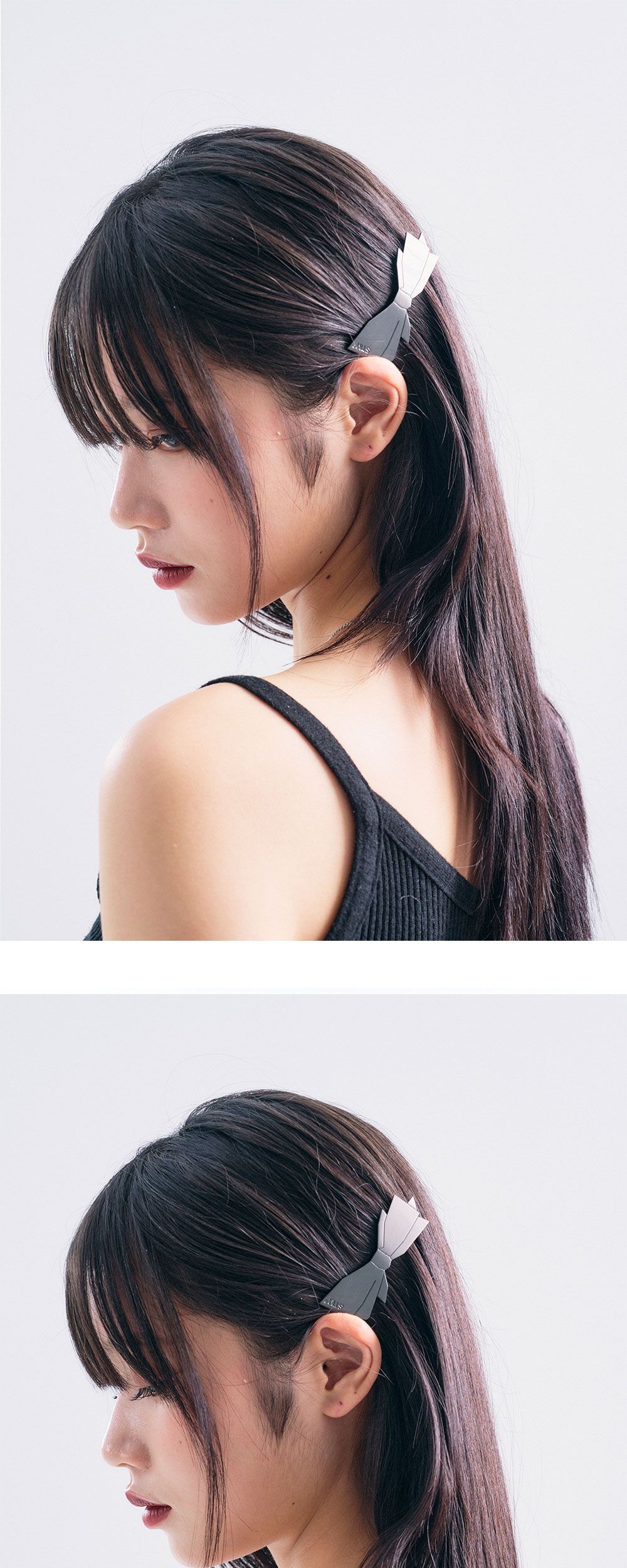 센티멍 넘버 442 리본 헤어핀 블랙 | SENTIMENTS | KREAM