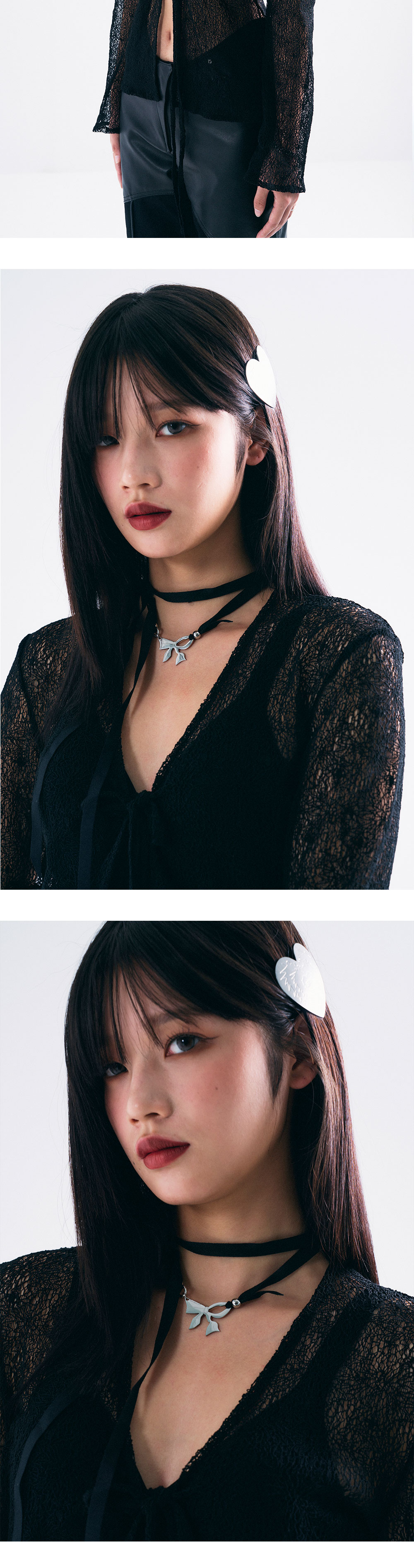 센티멍 넘버 439 하트 실드 헤어핀 실버 | SENTIMENTS | KREAM