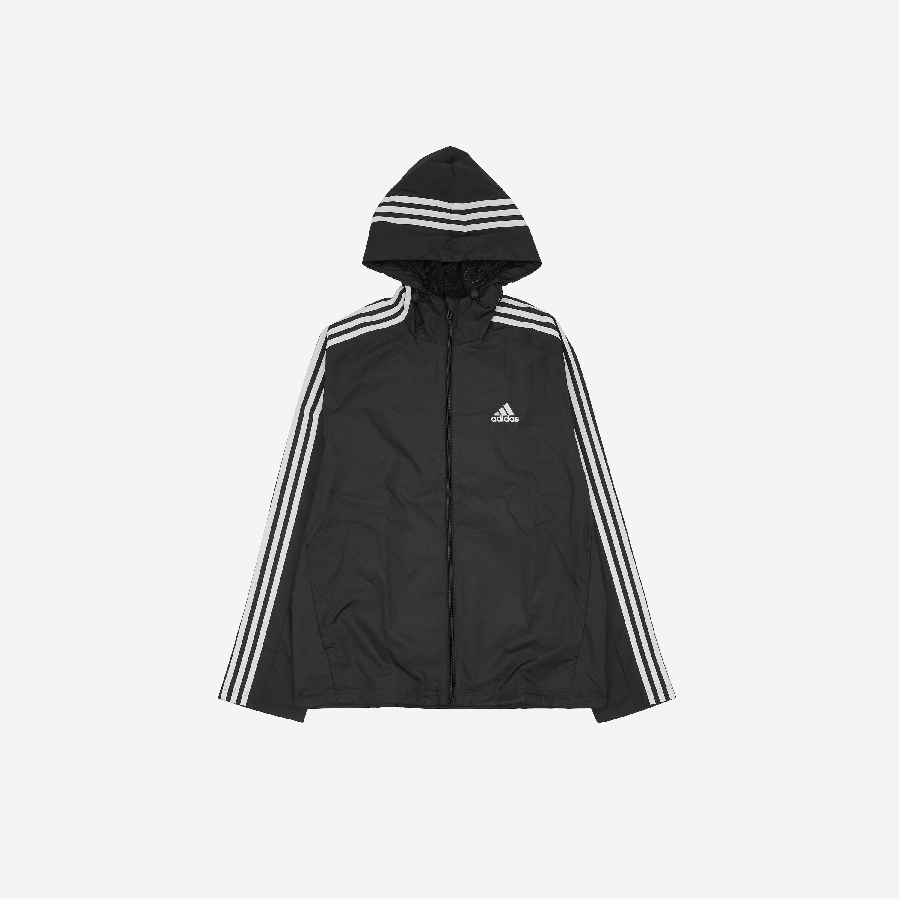 아디다스 에센셜 3S 우븐 윈드브레이커 자켓 블랙 - KR 사이즈 | KREAM