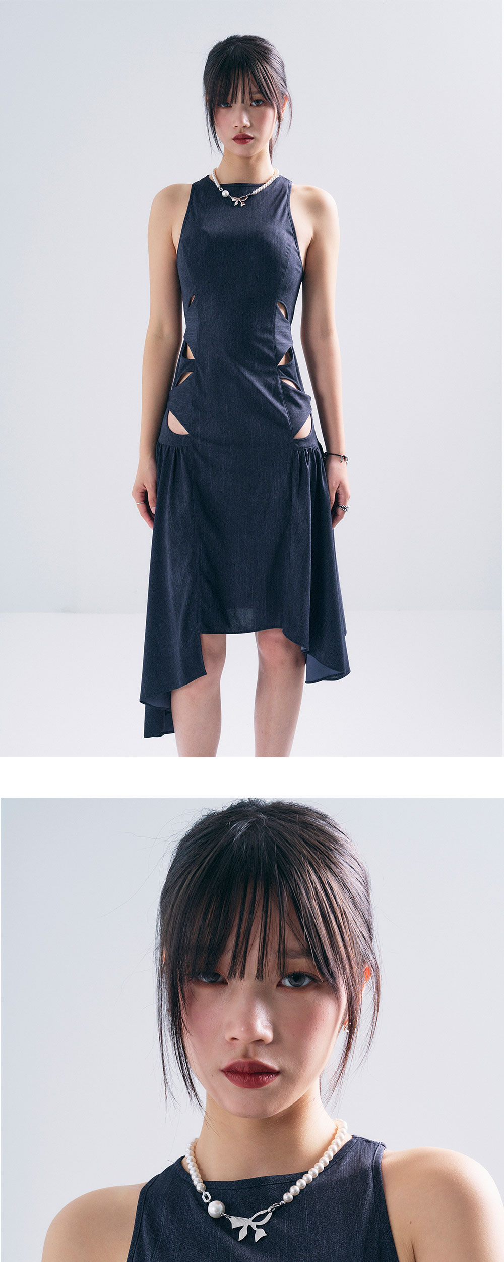 센티멍 넘버 437 피어 리본 네크리스 실버 | SENTIMENTS | KREAM