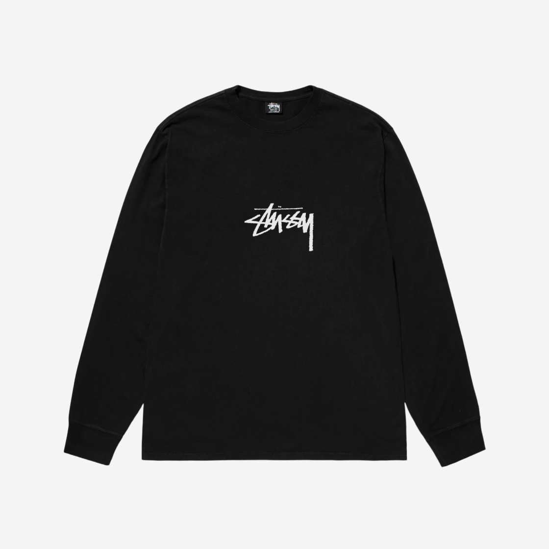 Stussy Small Stock LS T Shirt Pigment Dyed Black stussy-small-stock-ls-t-shirt-pigment-dyed-black