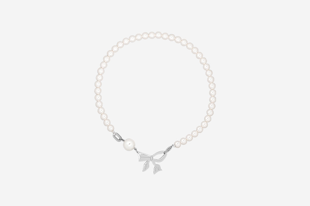 센티멍 넘버 437 피어 리본 네크리스 실버 | SENTIMENTS | KREAM