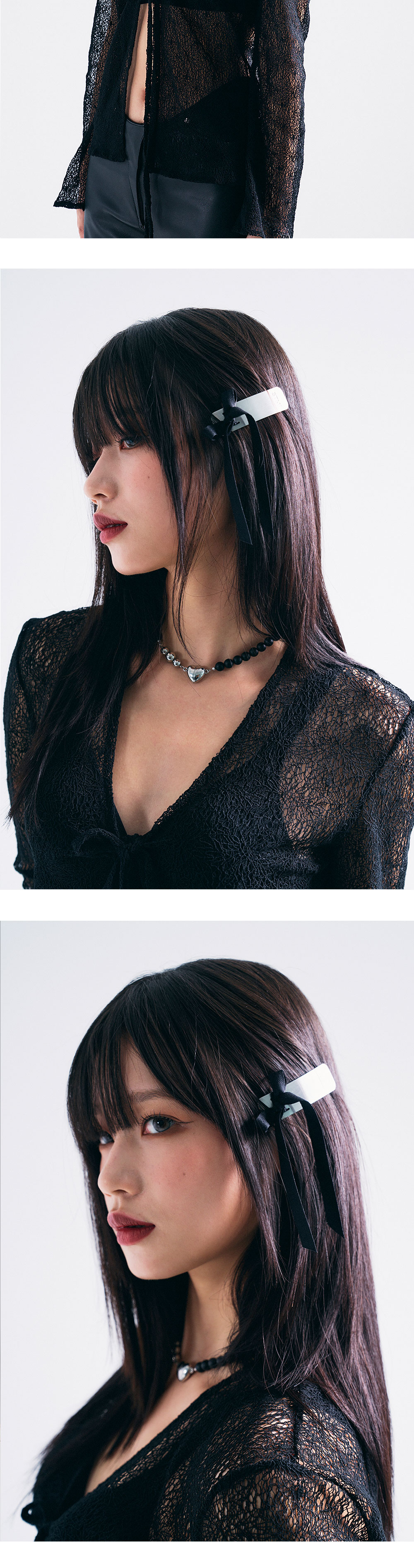 센티멍 넘버 441 리본 매듭 엑스스몰 헤어핀 실버 | SENTIMENTS | KREAM