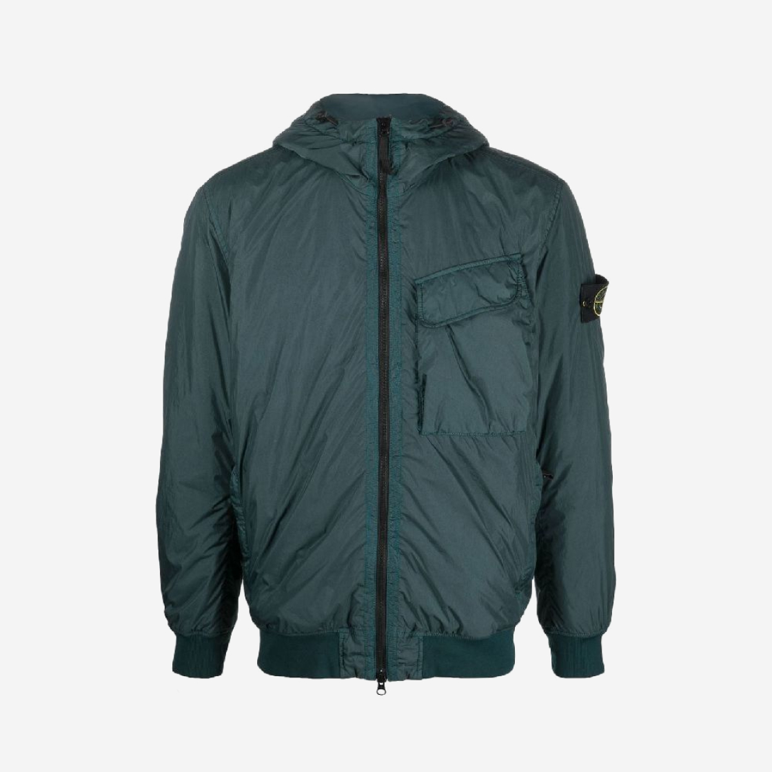 스톤 아일랜드 40723 크링클랩스 후드 다운 자켓 페트롤 그린 - 22FW | Stone Island | KREAM