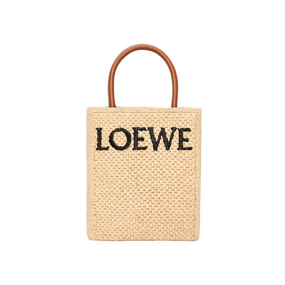 로에베 스탠다드 A5 토트백 인 라피아 내츄럴 블랙 | Loewe | KREAM