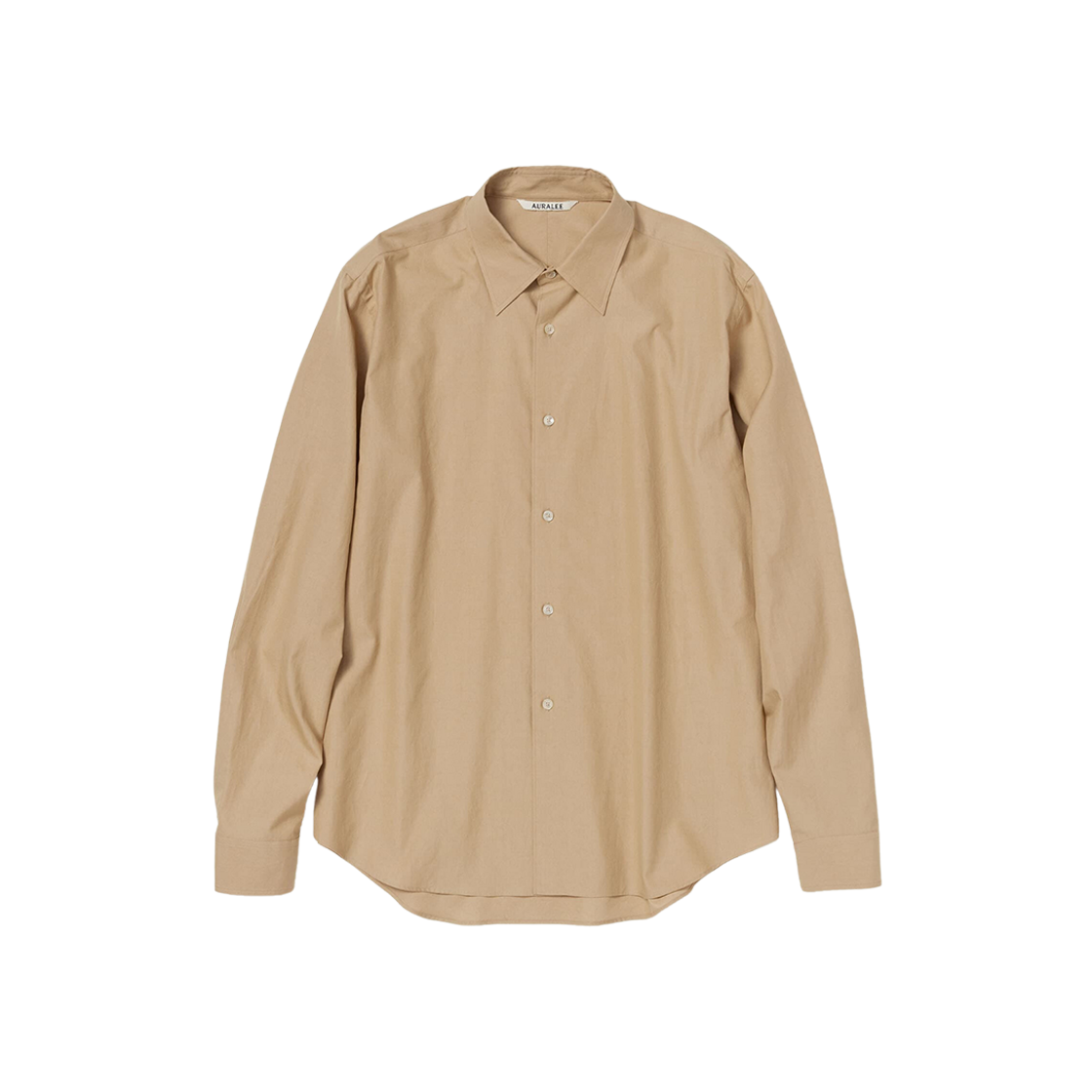 오라리 워시드 핀스 트윌 셔츠 라이트 브라운 | Auralee | KREAM