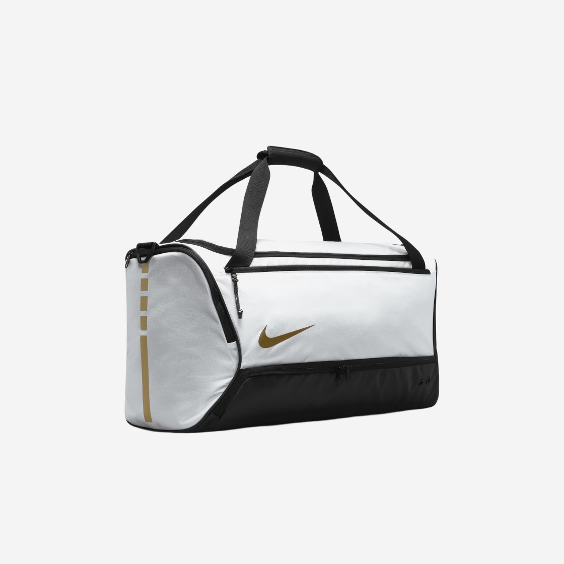 나이키 훕스 엘리트 더플백 57l 화이트 블랙 메탈릭 골드 Nike Kream