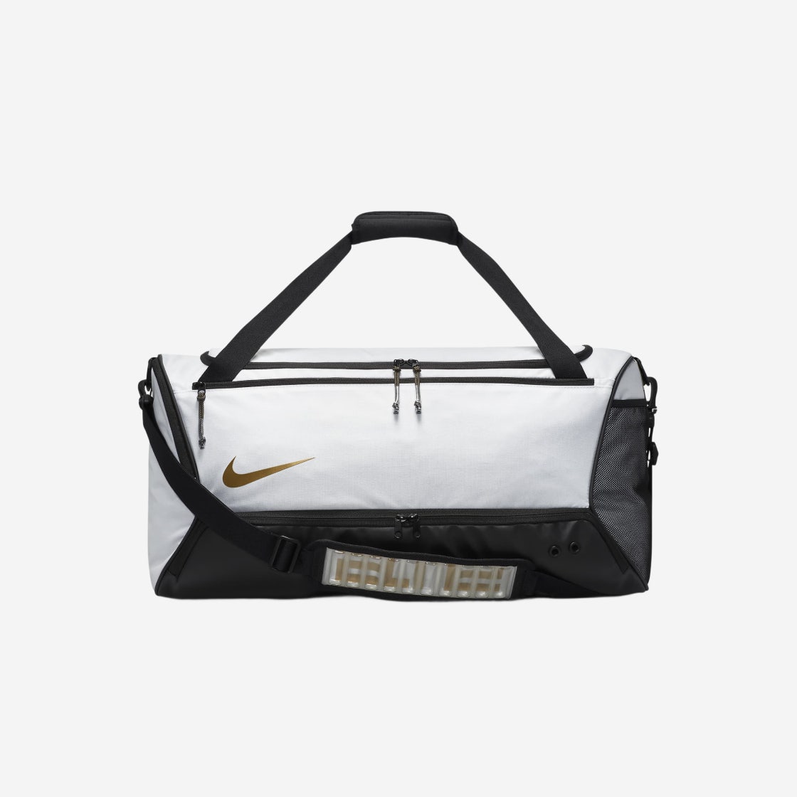 나이키 훕스 엘리트 더플백 57l 화이트 블랙 메탈릭 골드 Nike Kream