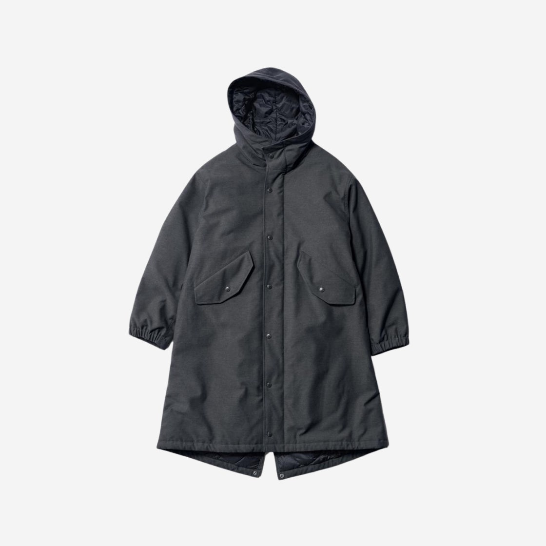 유니클로 x 엔지니어드 가먼츠 퍼프테크 후드 코트 다크 그레이 - KR | Uniqlo | KREAM