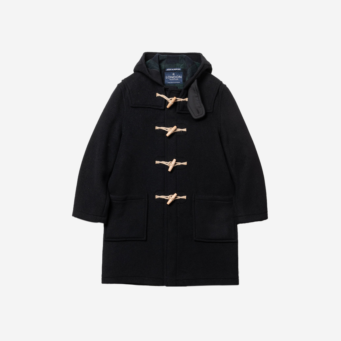 런던 트레디션 마틴 맨즈 더플 코트 블랙 BW A41 | London Tradition | KREAM