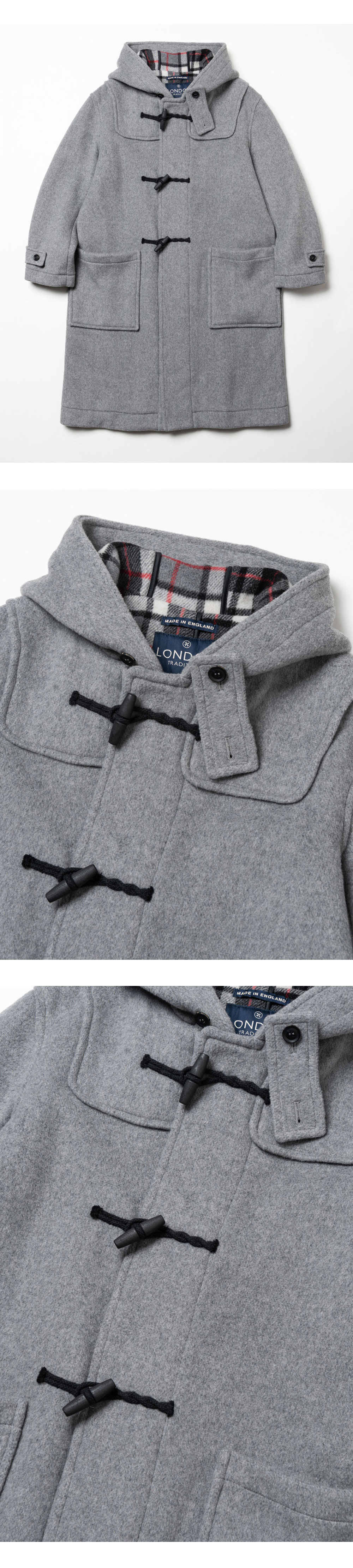 런던 트레디션 윈스톤 맨즈 더플 코트 라이트 그레이 222 | London Tradition | KREAM