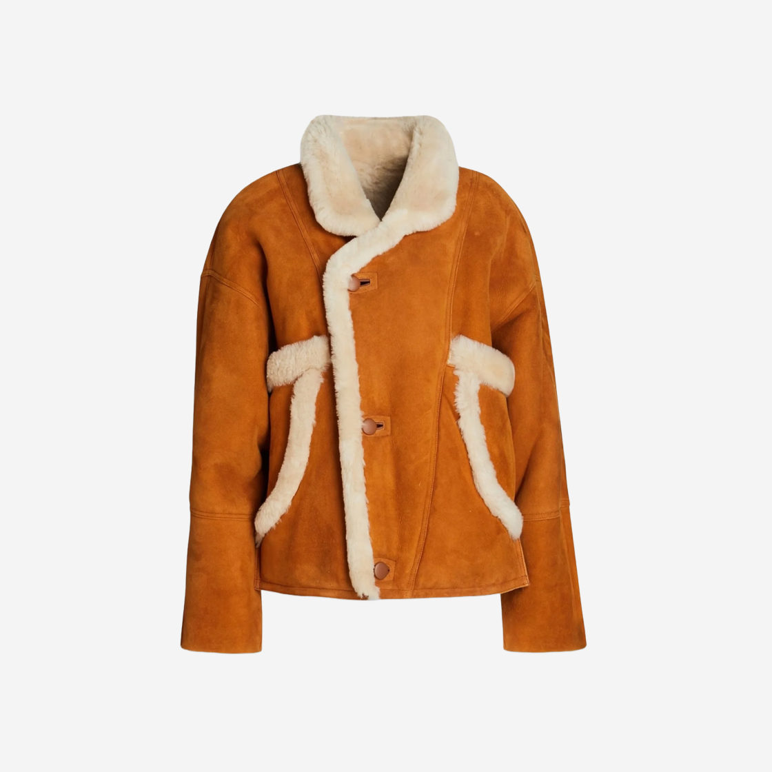 (W) 산드로 로얄 셔링 자켓 오커 | Sandro | KREAM