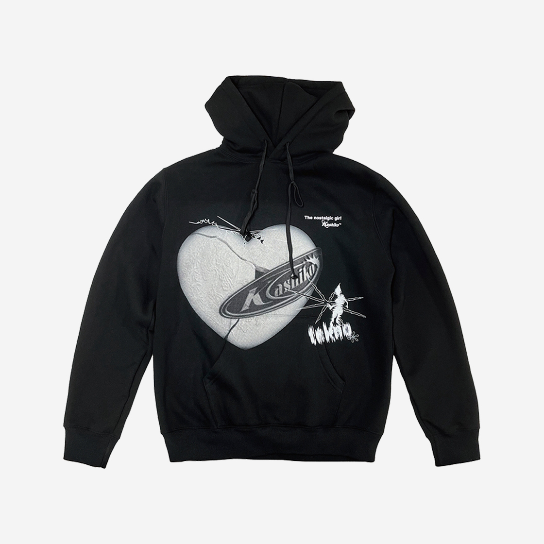 카시코 러브 플러피 후디 블랙 | Kashiko | KREAM