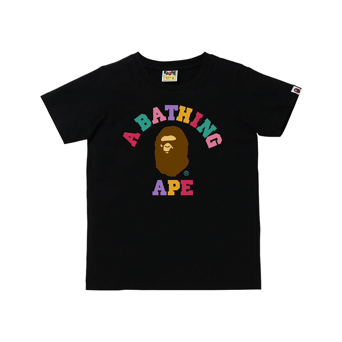 (W) 베이프 컬러 컬리지 티셔츠 블랙 | BAPE | KREAM