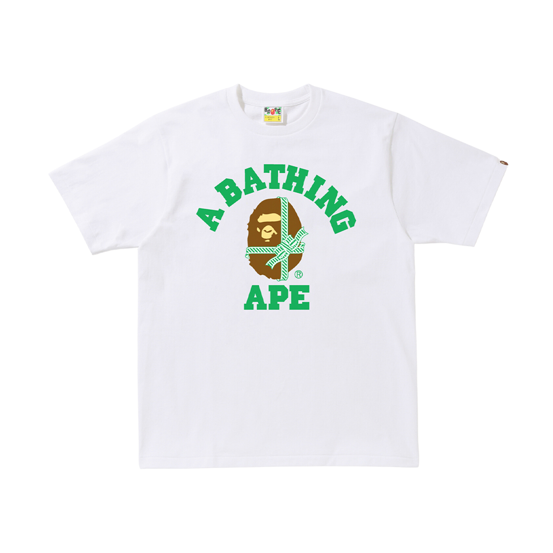 베이프 크리스마스 컬리지 티셔츠 화이트 | BAPE | KREAM