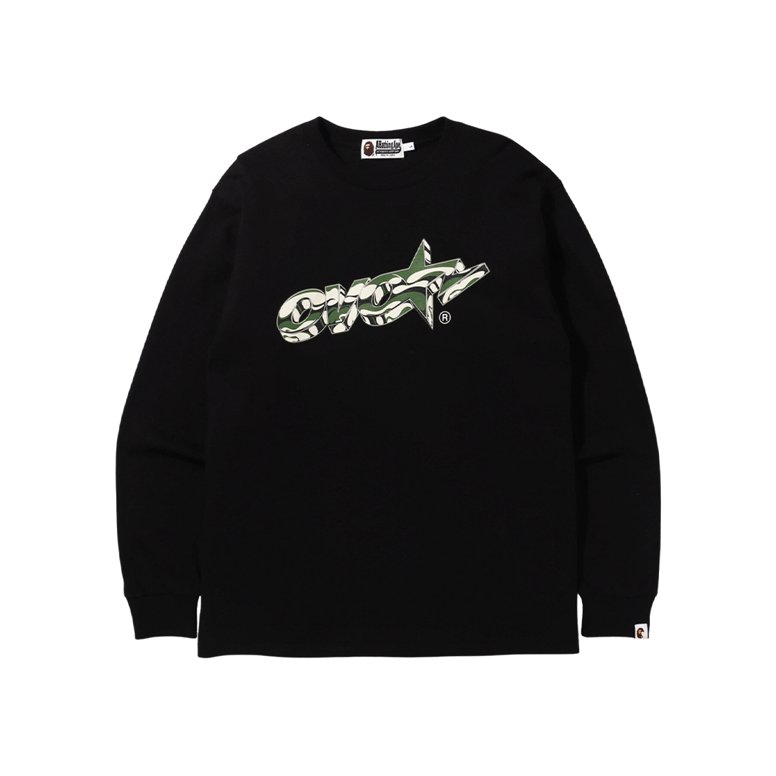 베이프 x OVO 롱슬리브 티셔츠 블랙 | BAPE | KREAM