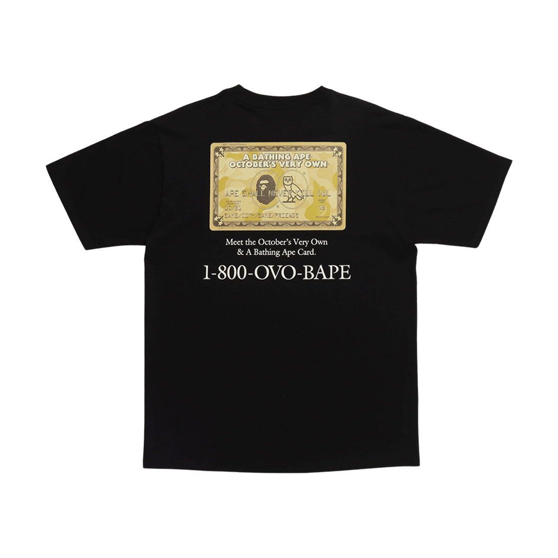 베이프 x OVO 카드 티셔츠 블랙 | BAPE | KREAM