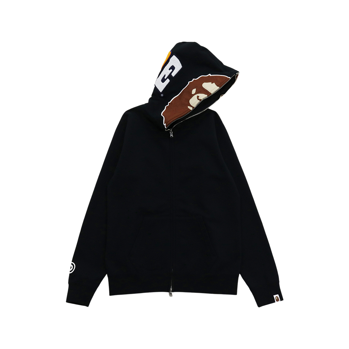 (W) 베이프 세컨드 에이프 풀 집 후드 블랙 | BAPE | KREAM