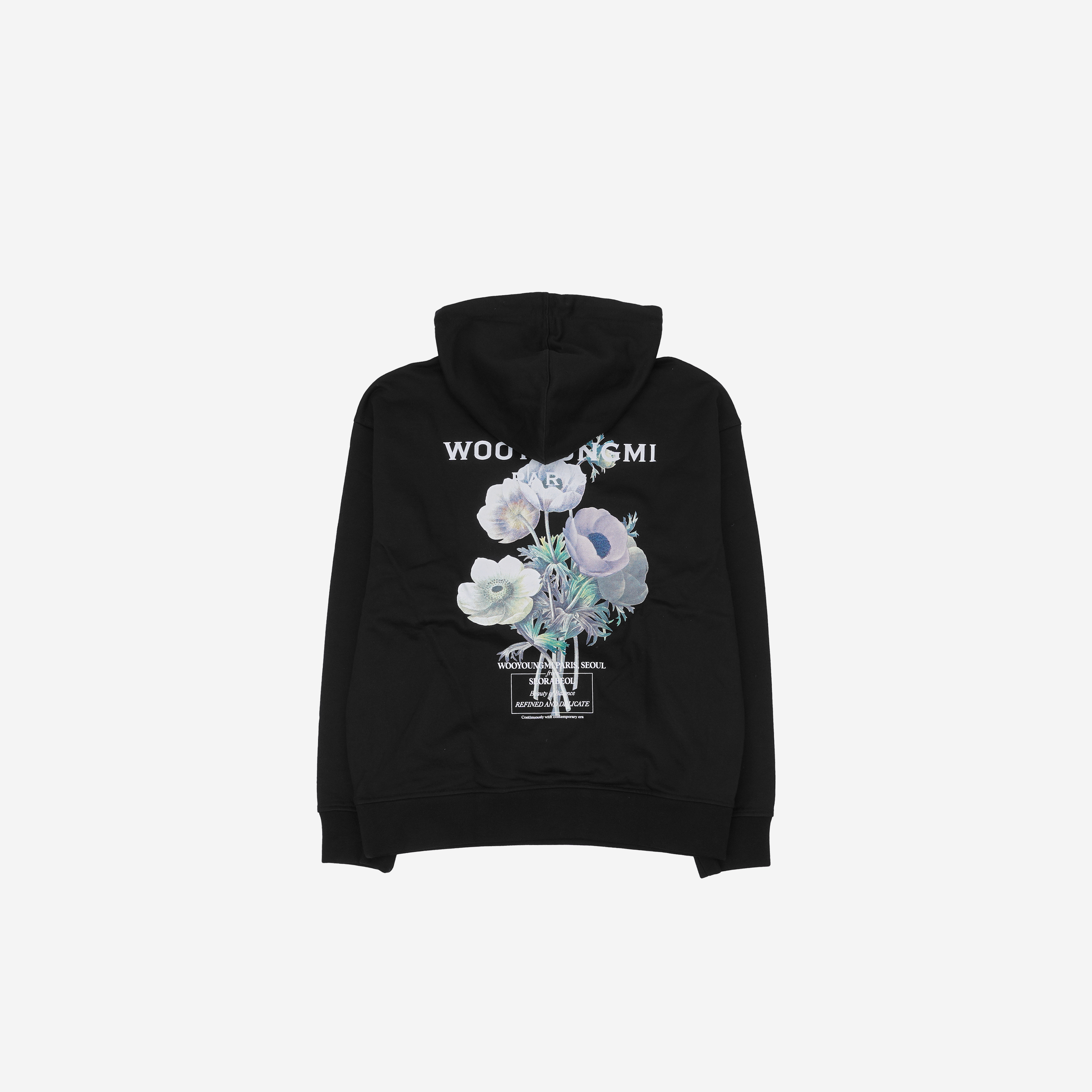 우영미 플라워 백로고 후드 블랙 - 23FW | KREAM