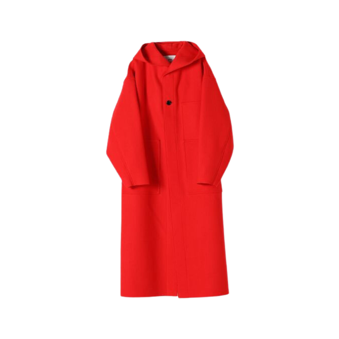 (W) 하이크 멜턴 후드 워크 코트 레드 | Hyke | KREAM