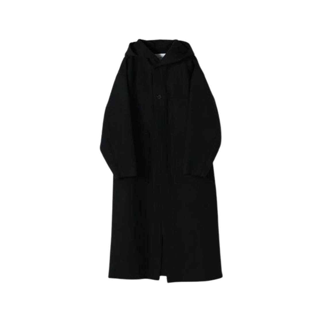 (W) 하이크 멜턴 후드 워크 코트 블랙 | Hyke | KREAM
