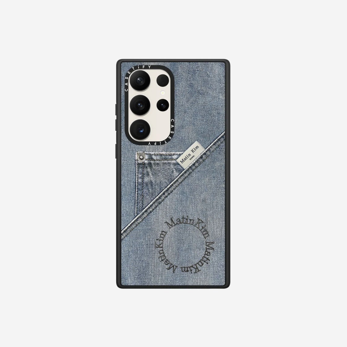 케이스티파이 x 마뗑킴 갤럭시 데님 포켓 임팩트 케이스 실버 | Casetify | KREAM