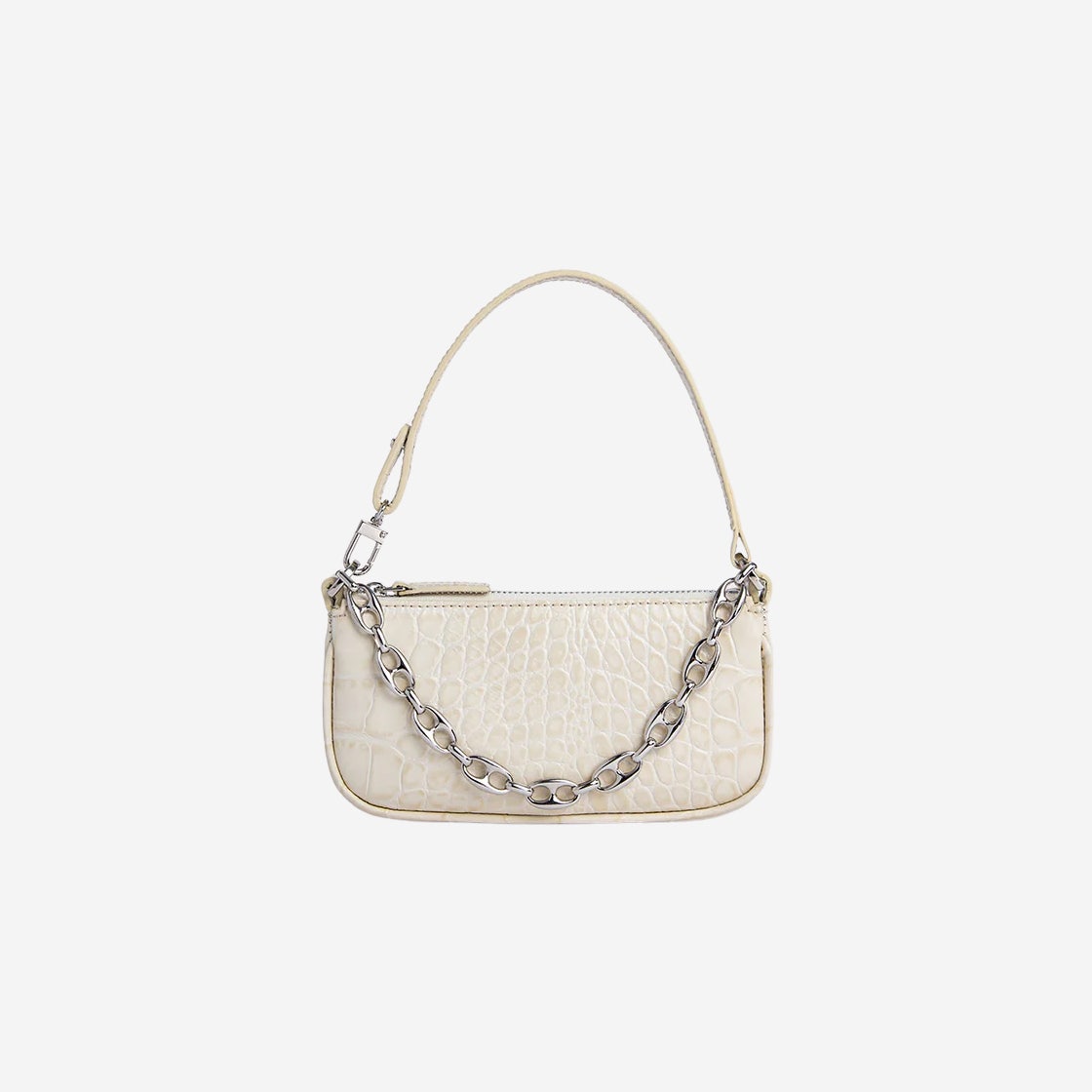 바이파 크로코 엠보스드 레더 미니 레이첼 크림 | By Far | KREAM