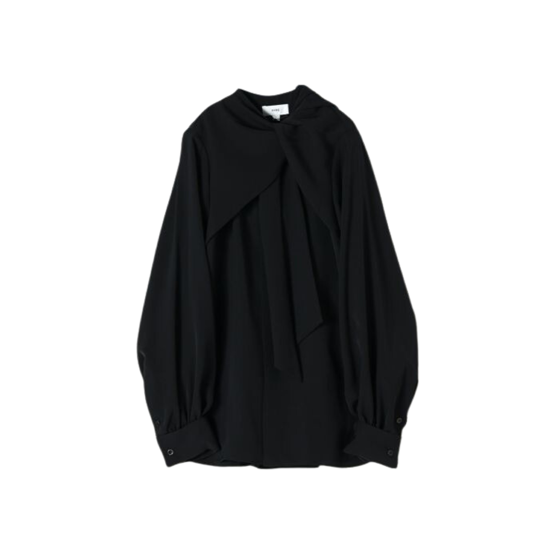 (W) 하이크 푸시 보우 블라우스 블랙 | Hyke | KREAM