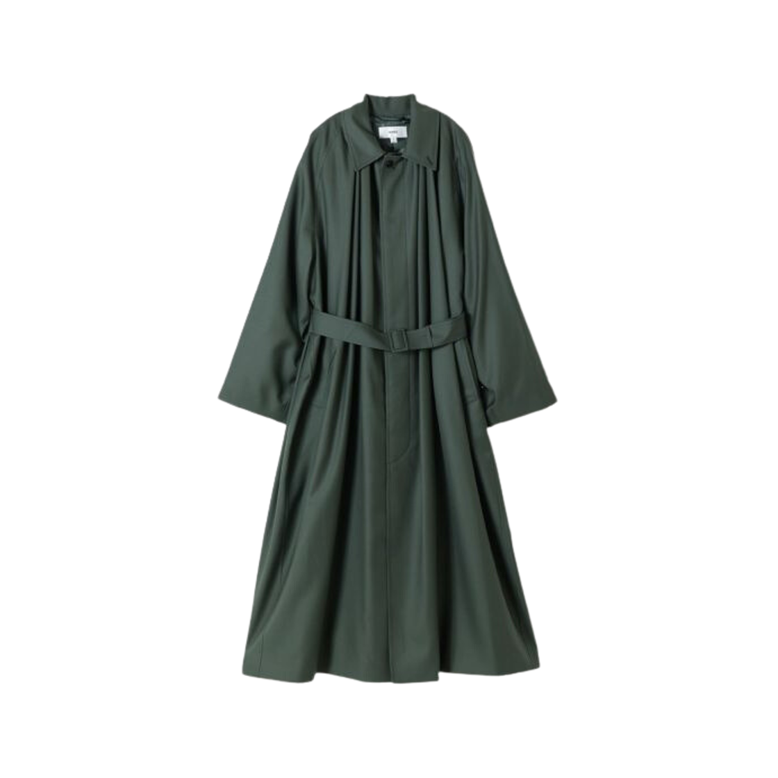 (W) 하이크 울 개더드 코트 올리브 드랩 | Hyke | KREAM