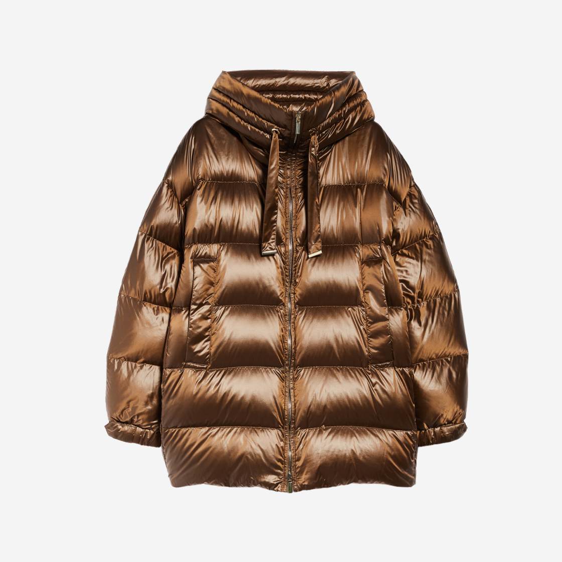 (W) 막스마라 더 큐브 스파세세 발수 소재 캔버스 후드 다운 자켓 골드 | Max Mara | KREAM