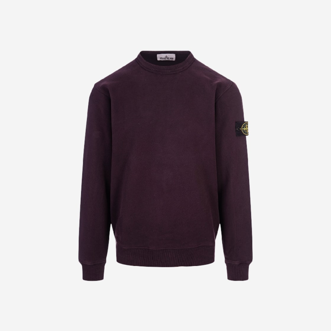 스톤 아일랜드 62420 브러쉬드 코튼 플리스 가먼트 다이드 크루넥 스웨트셔츠 버건디 - 23FW | Stone Island | KREAM