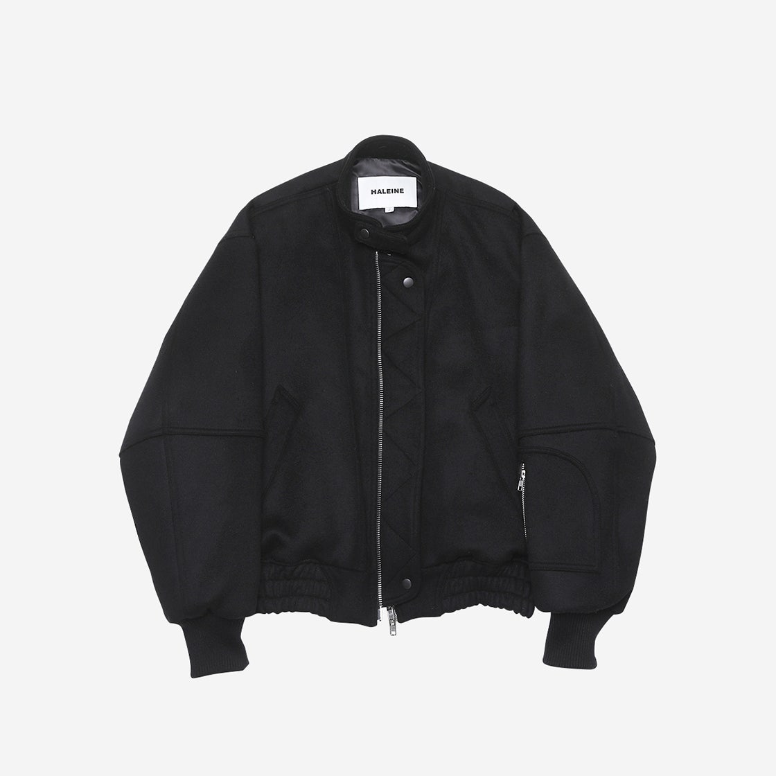 알렌느 바이커 울 블루종 블랙 | Haleine | KREAM