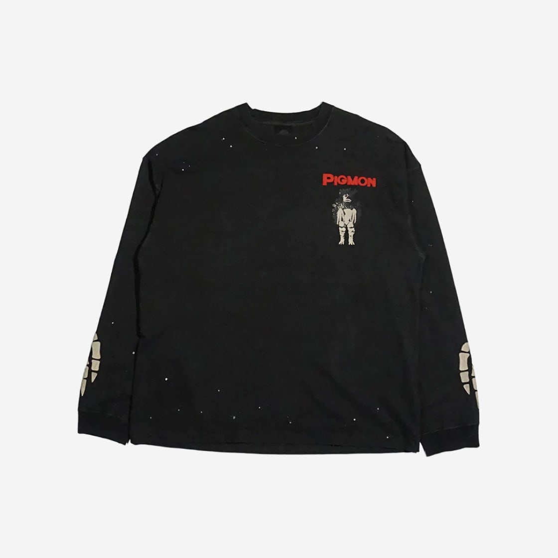 슈가 펀치 울트라맨 피그몬 롱슬리브 블랙 | Sugar Punch | KREAM