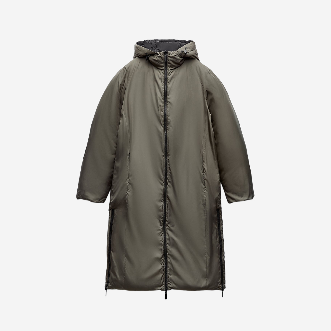 (W) 자라 리버시블 롱 패딩 자켓 블랙 | Zara | KREAM