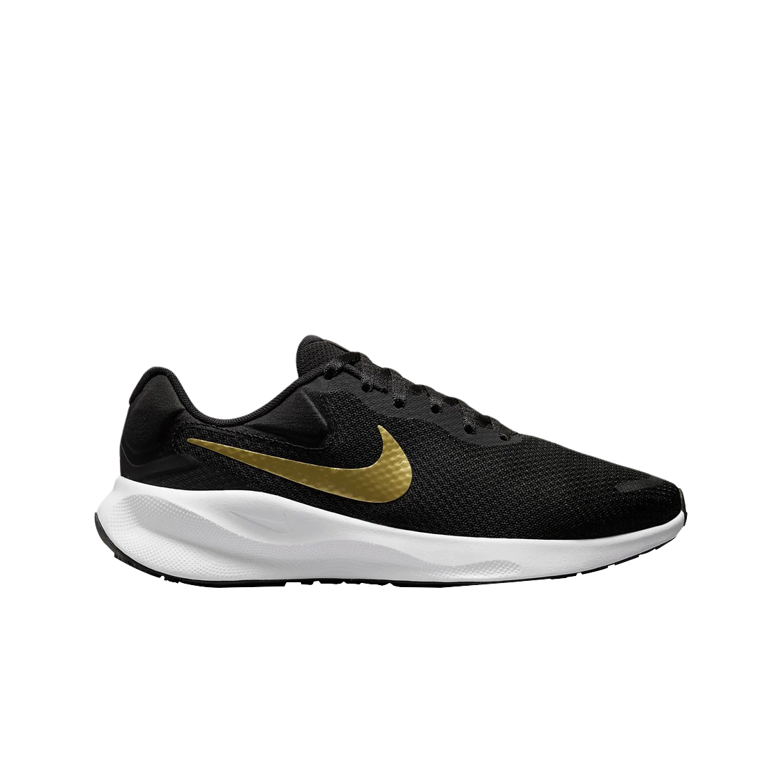 W 나이키 레볼루션 7 블랙 메탈릭 골드 와이드 Nike Kream