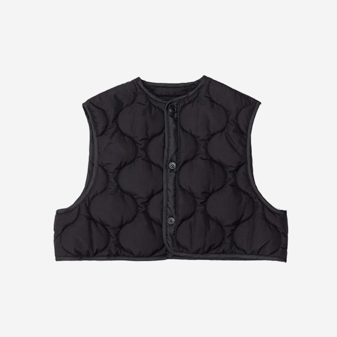 하이크 퀼티드 크롭 베스트 블랙 | Hyke | KREAM