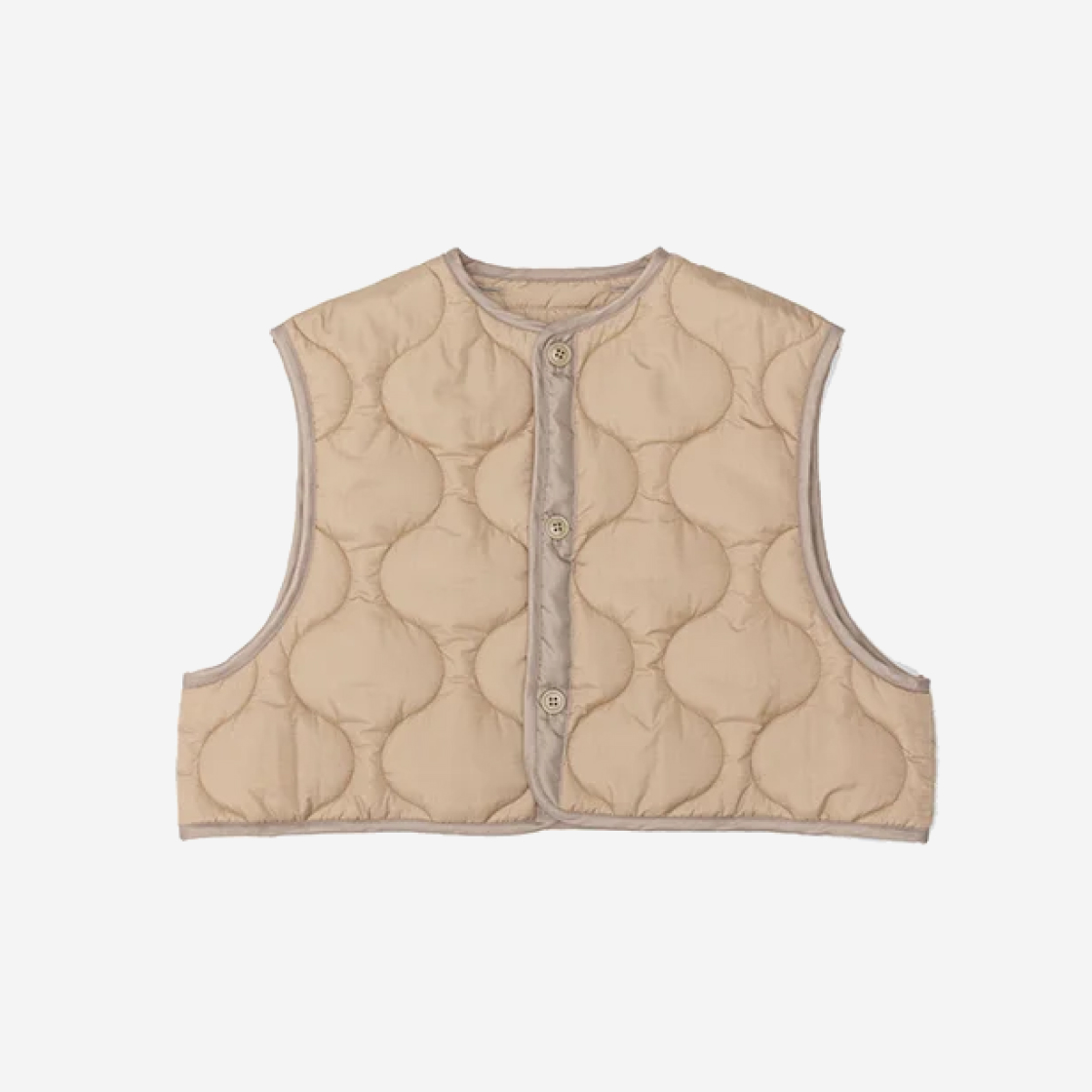 하이크 퀼티드 크롭 베스트 베이지 | Hyke | KREAM