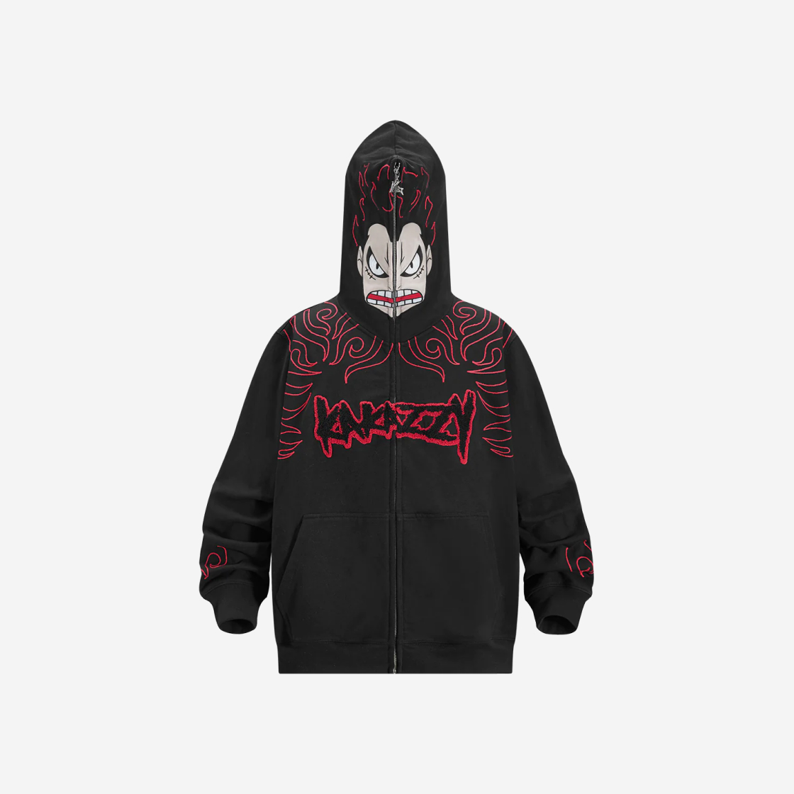 카카지 풀 집 후드 원피스 루피 기어 4 블랙 | Kakazzy | KREAM