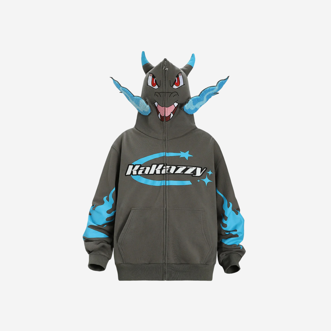 카카지 풀 집 후드 포켓몬 메가리자몽 X 다크 그레이 | Kakazzy | KREAM