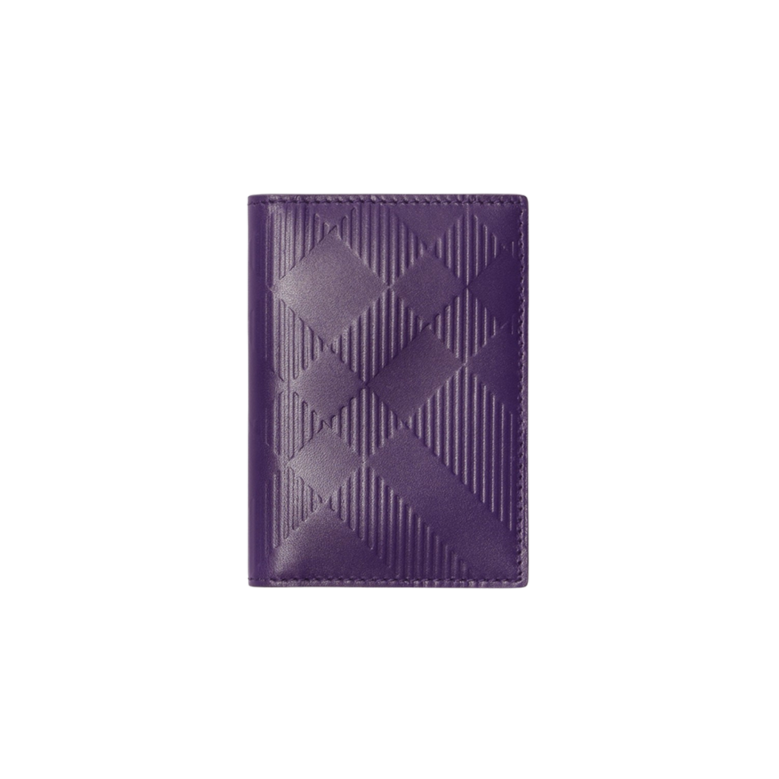 버버리 체크 레더 폴딩 카드 케이스 로얄 Burberry Kream