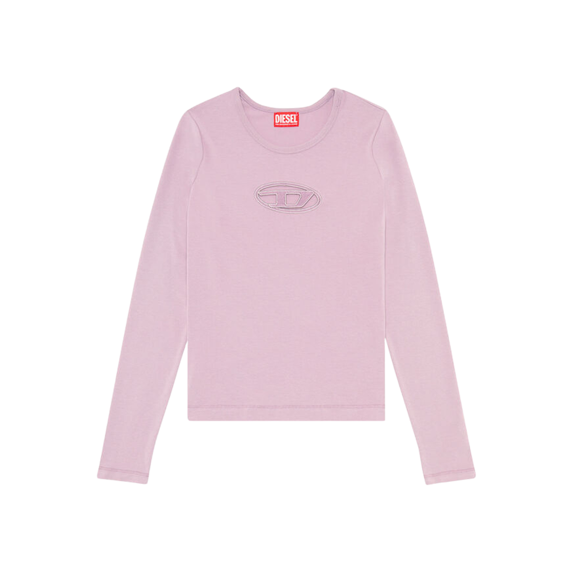 (W) 디젤 롱슬리브 티셔츠 컷아웃 로고 라일락 | Diesel | KREAM