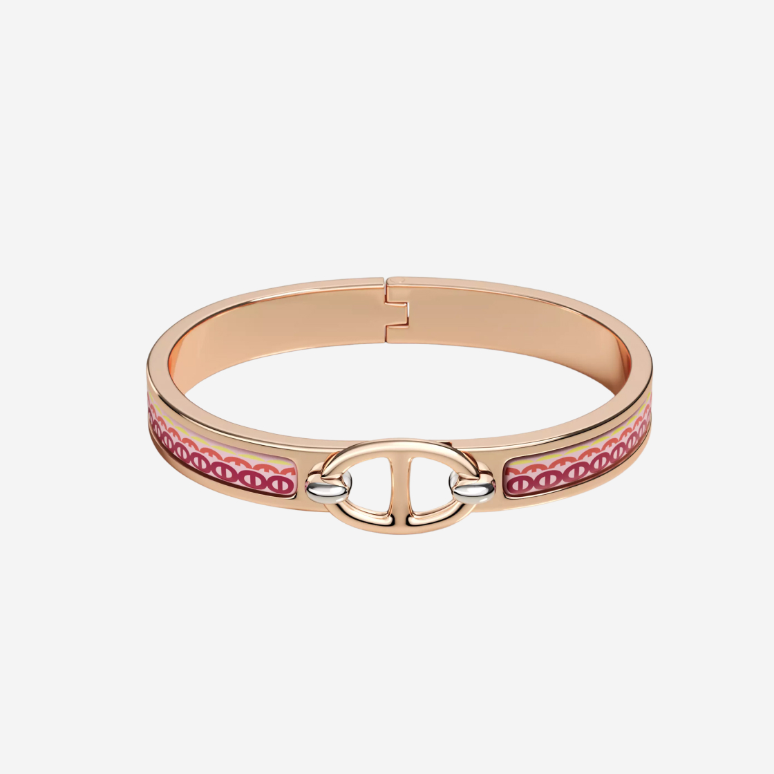 (W) 에르메스 미니 클릭 샹달 브레이슬릿 로즈 골드 하드웨어 & 울트라 핑크 | Hermes | KREAM