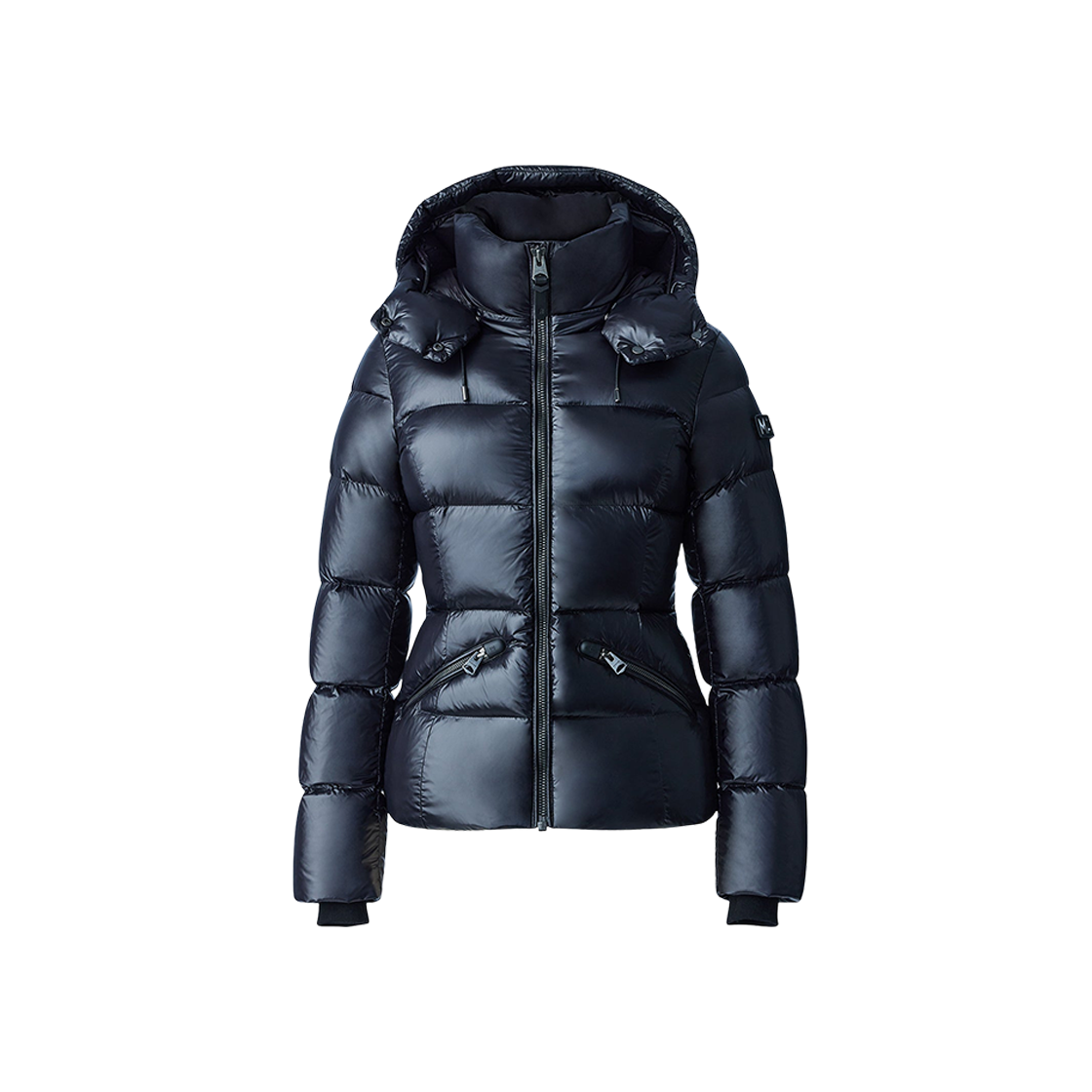 (W) 맥카지 매들린 러스트러스 라이트 다운 자켓 후드 블랙 | Mackage | KREAM