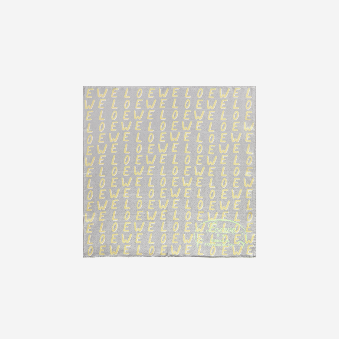(W) 로에베 스카프 인 실크 그레이 크림 | Loewe | KREAM