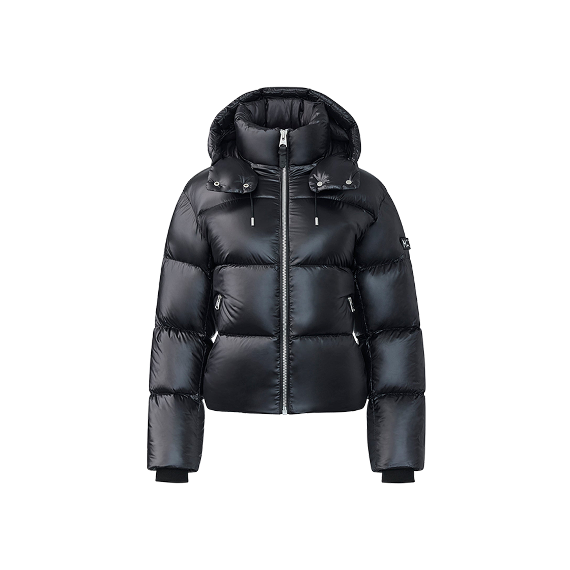 (W) 맥카지 에비 러스트러스 라이트 다운 자켓 후드 블랙 | Mackage | KREAM