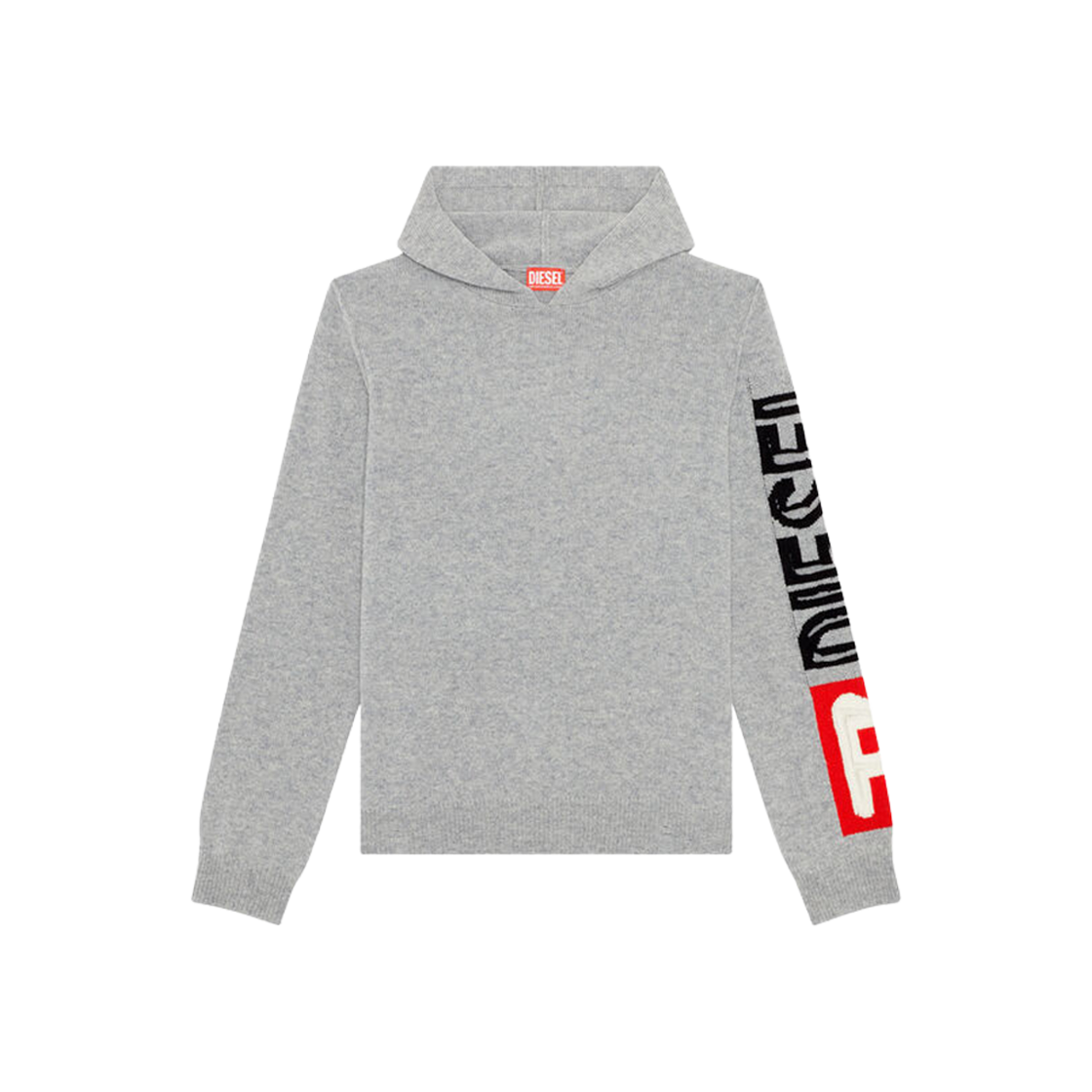 디젤 울 후드 컷 업 로고 그레이 | Diesel | KREAM