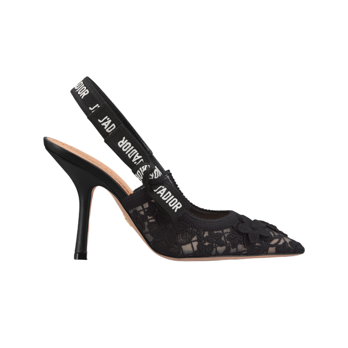 (W) 디올 자디올 슬링백 펌프 트랜스패런트 메쉬 블랙 3D 마크라메 이펙트 D 레이스 모티프 | Dior | KREAM