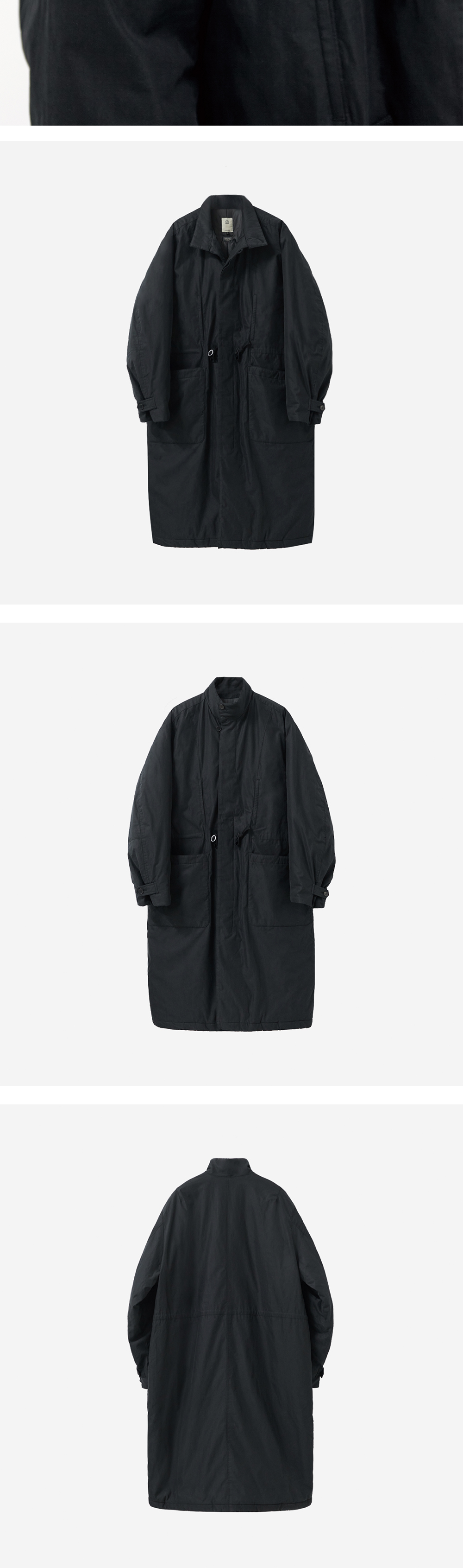 폴리테루 헤비 델 코트 (패디드 델 오리지날 베이스) 블랙 - 23FW | Polyteru | KREAM