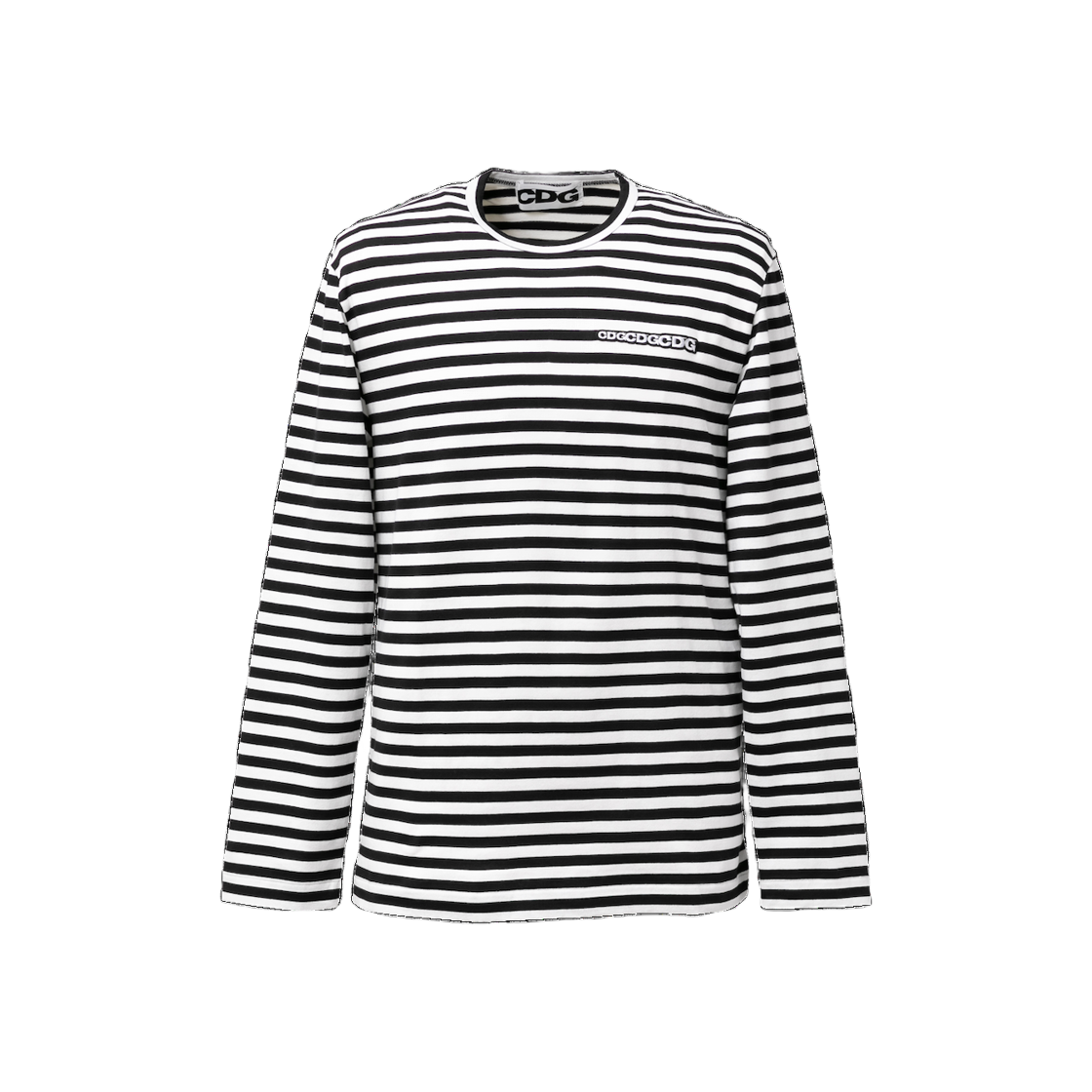 CDG 패치 롱슬리브 티셔츠 블랙 스트라이프 | CDG | KREAM